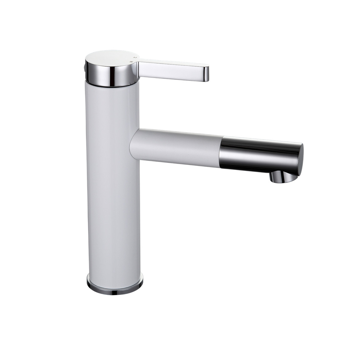 Купити Змішувач для умивальника Frap F1052-14 високий, білий/хром у Одесі від компанії ...