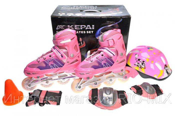Раздвижные Ролики с Защитой и Шлемом Kepai 38-41 (ID#1812230638), цена ...