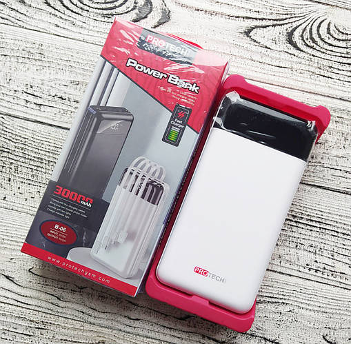Купити Повербанк Power Bank ProTech B-06 30000mAh, павербанк 30000 мАг з ліхтариком, швидка ...