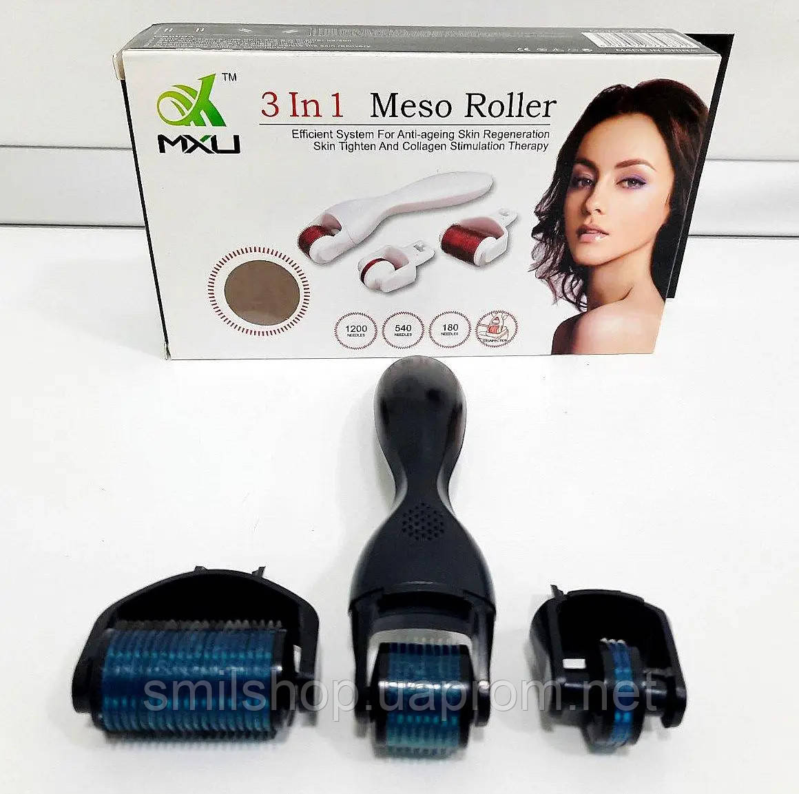 Купить Мезороллер Дермароллер для Лица и Тела 3 в 1 Meso Roller (EL ...