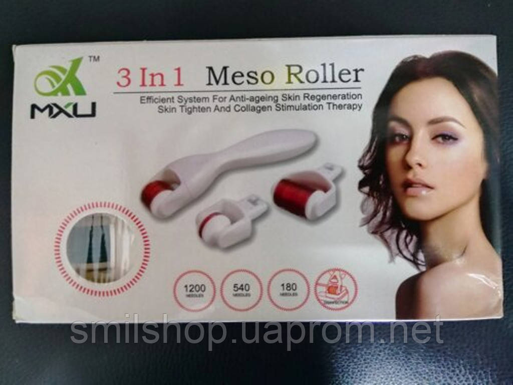 Купить Мезороллер Дермароллер для Лица и Тела 3 в 1 Meso Roller (EL ...