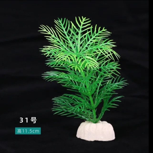 Искусственные Растения для Аквариума Зеленые - Длина 11,5см, Пластик ...