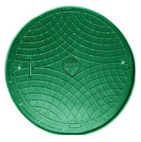 Канализационный люк Данапласт с замком полимерный (зелёный) 1.5 т. 560/ ...