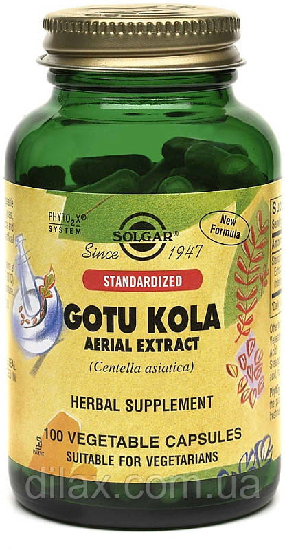 Капсулы "Экстракт Готу Кола" Solgar Gotu Kola Aerial Extract 100шт ...