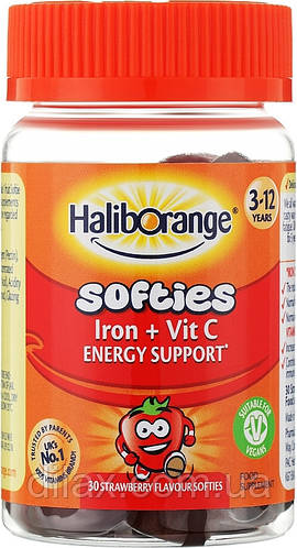 Купити Харчова добавка для дітей "Железо та Вітамін C" Haliborange Kids ...