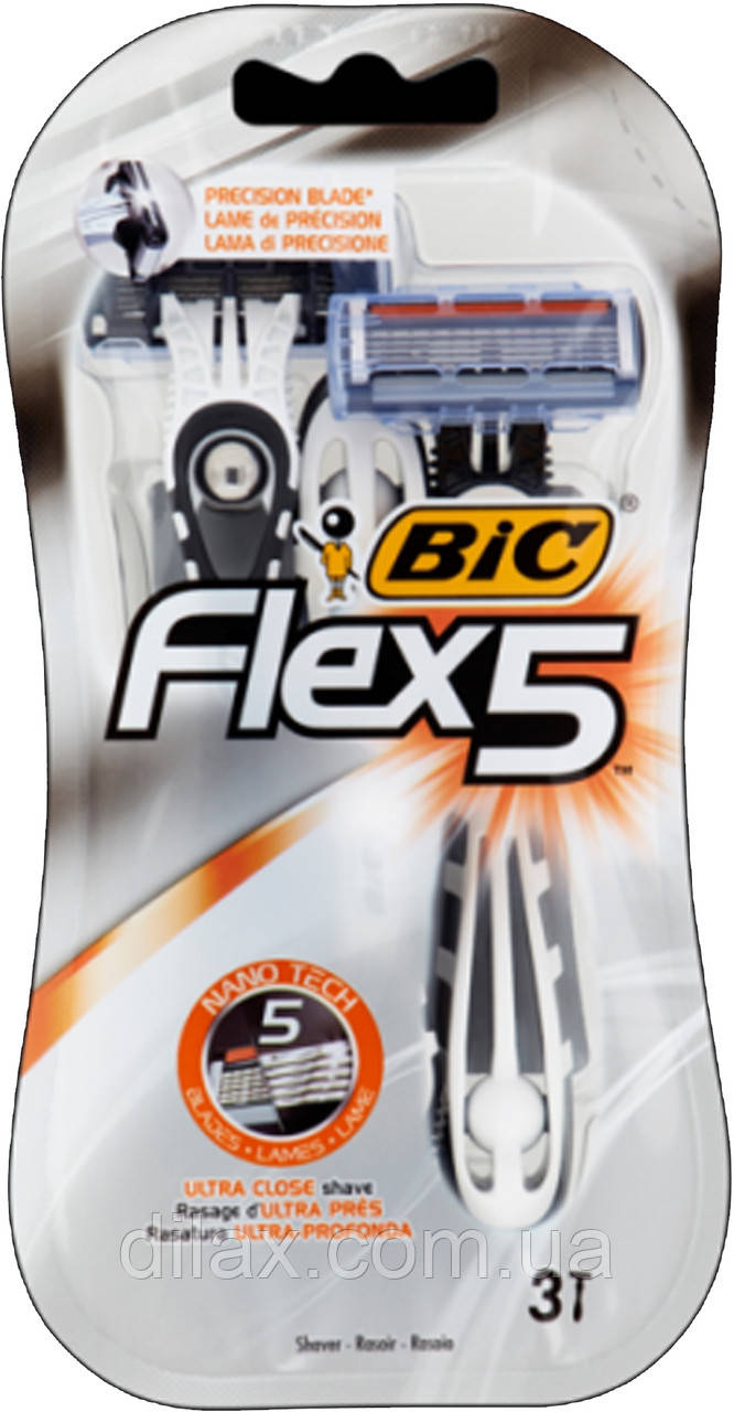 Одноразовый Мужской Станок для Бритья BIC Flex 5 3шт (818561) — в ...