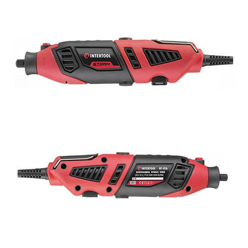 Шлифмашина прямая (гравер) INTERTOOL WT-0516, 170Вт, 8000-35000об/мин, 120ед, кейс, стойка ...