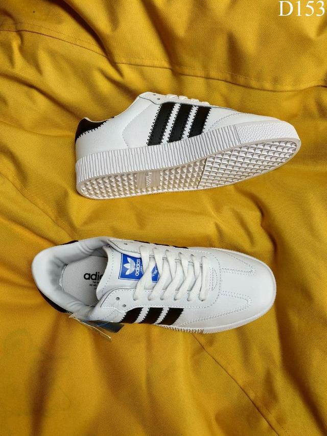 Купити Жіночі кросівки Adidas Samba (біло-чорні) низькі осінньо-весняні якісні кеди D153, ціна ...