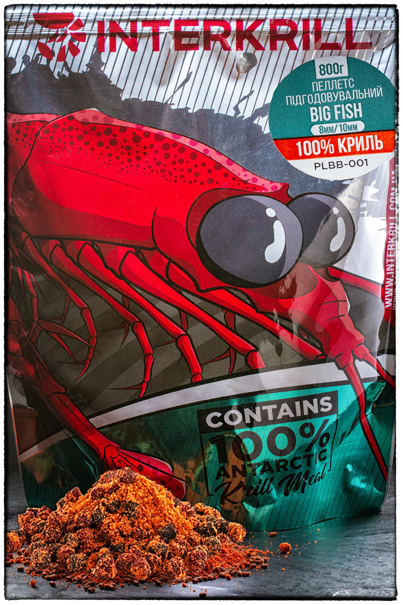Купити Пелетс INTERKRILL Big Fish (8-10mm) 100% Криль 800 г, ціна 165 ₴ - Prom.ua (ID# 1638559852)