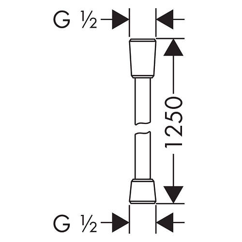 Купить Шланг для душа HANSGROHE ISIFLEX 28272670, черный, цена 1724 ...