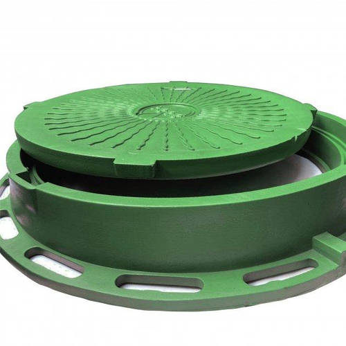 Канализационный люк Данапласт полимерный (зелёный) 4т 600/750 (ID ...