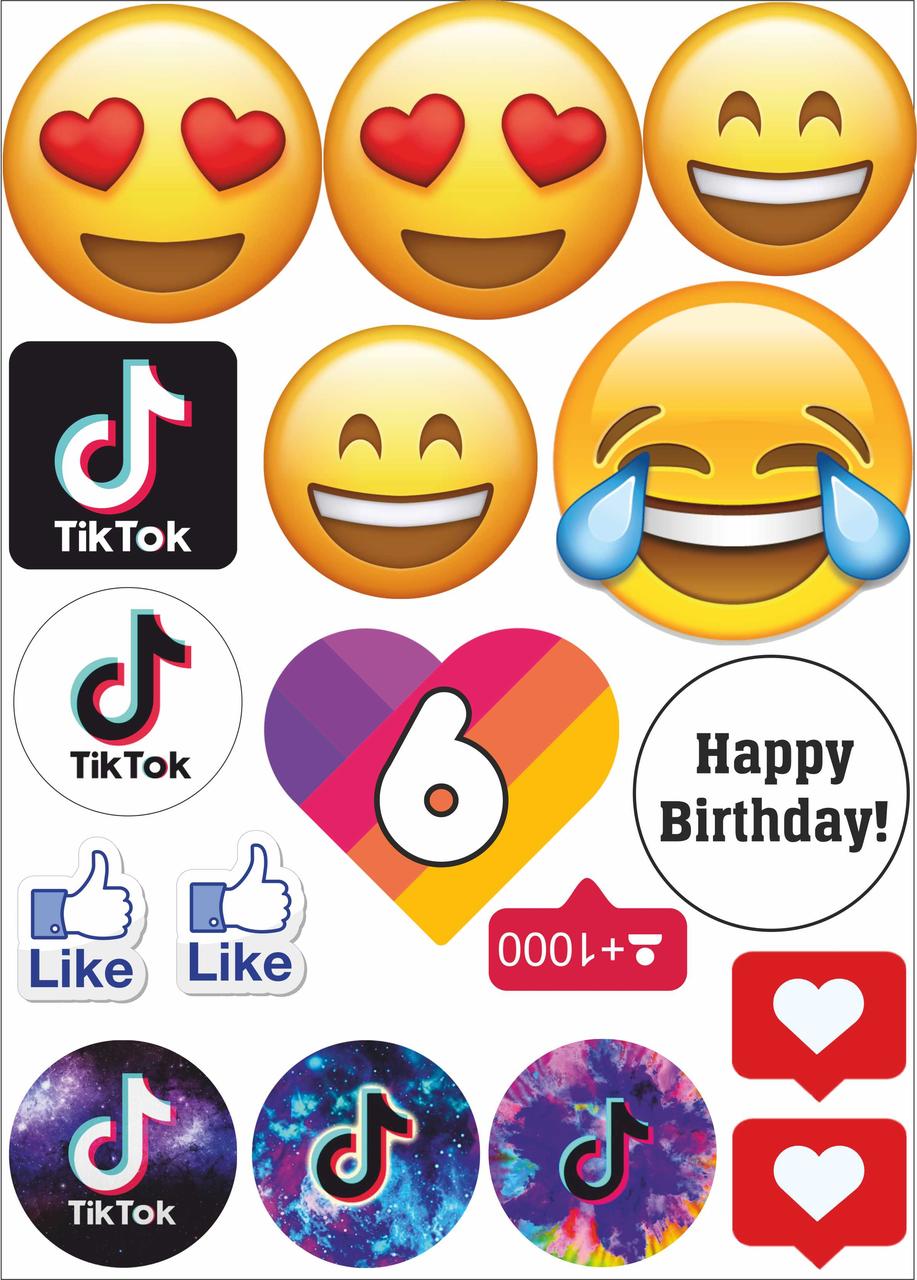 Купити Вафельна або цукрова картинка Соцмережі 18 ціна 45 ₴ Prom Ua Id 1813506002