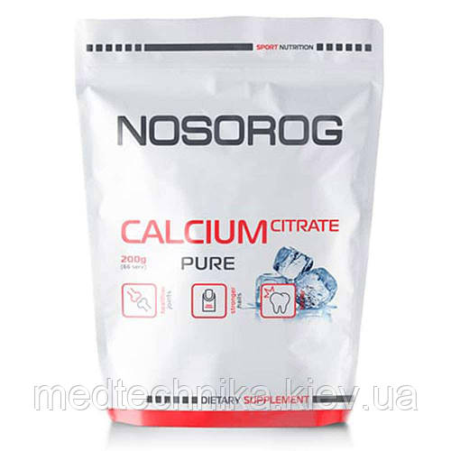 Купить Кальция цитрат, 200 г, Nosorog, цена 175 ₴ — Prom.ua (ID#1813480663)