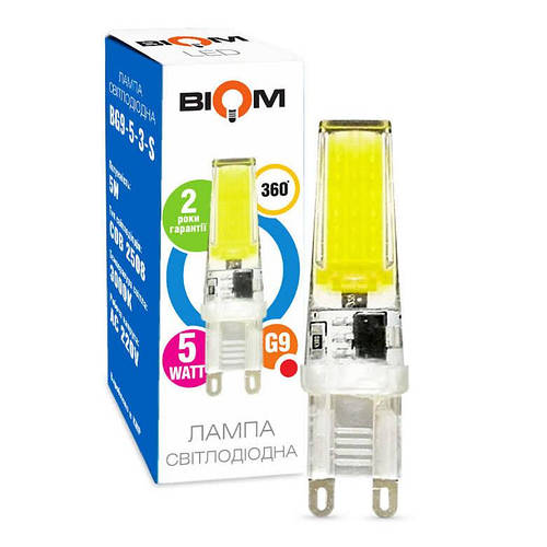 Купить Светодиодная LED лампа Biom 5W G9, цена 80 грн — Prom.ua (ID ...