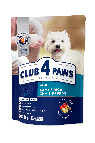CLUB 4 PAWS Premium сухой корм для собак мелких пород с ягненком и ...
