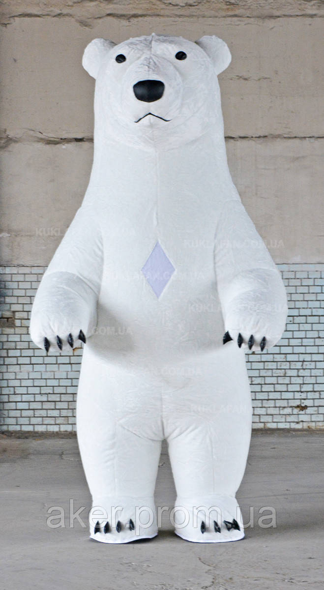 Надувной костюм-гигант Белый Медведь (ID#1814405585), цена: 35000 ...
