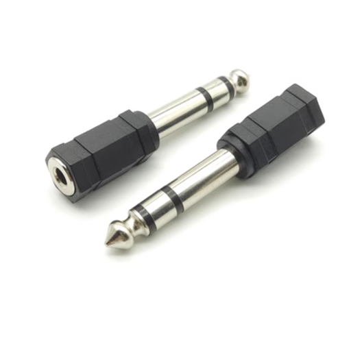 Купить Адаптер Jack 6.3 мм- Jack 3.5 мм Stereo Black, цена 19 грн ...