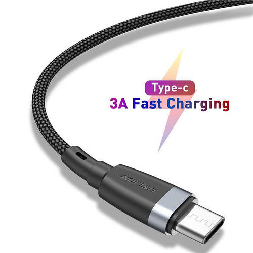 Кабель USB USLION Type-C USB (2m) 3 А дріт швидкого заряджання для ...