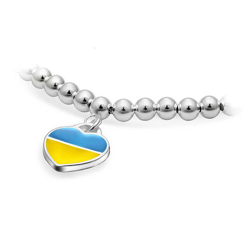 Срібний браслет з намистин "З Україною в серці" (ID#1664172924), цена ...