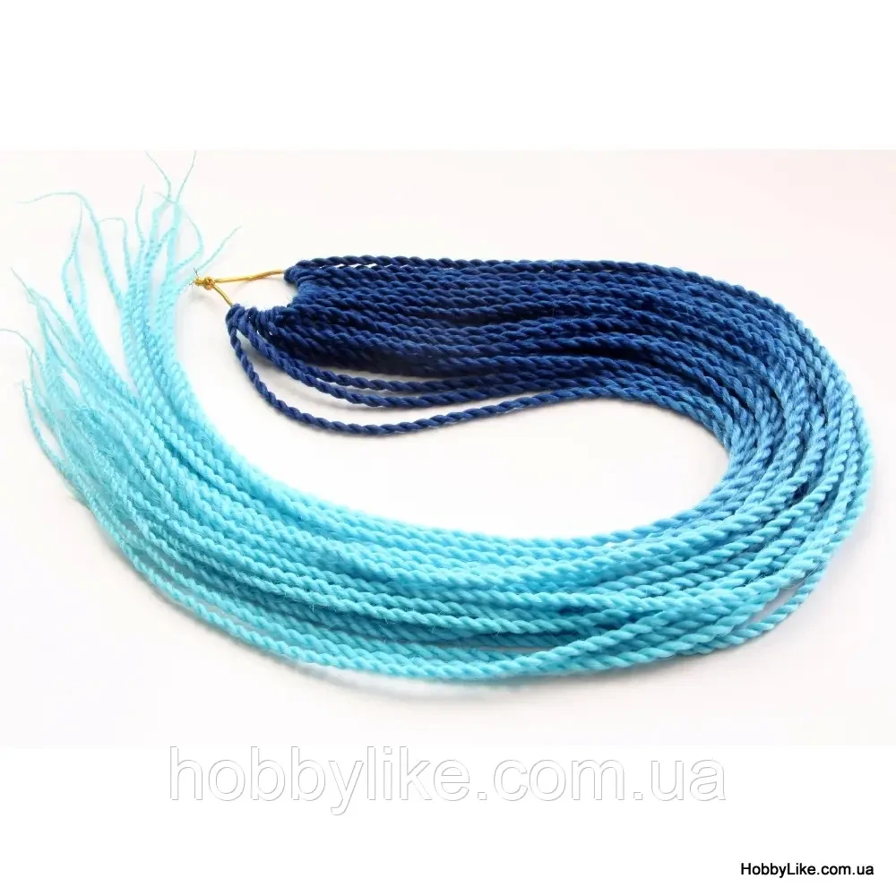 Сенегальские Косички Зизи Омбре 65 См (100 Грамм/30 Косичек) Синий ...