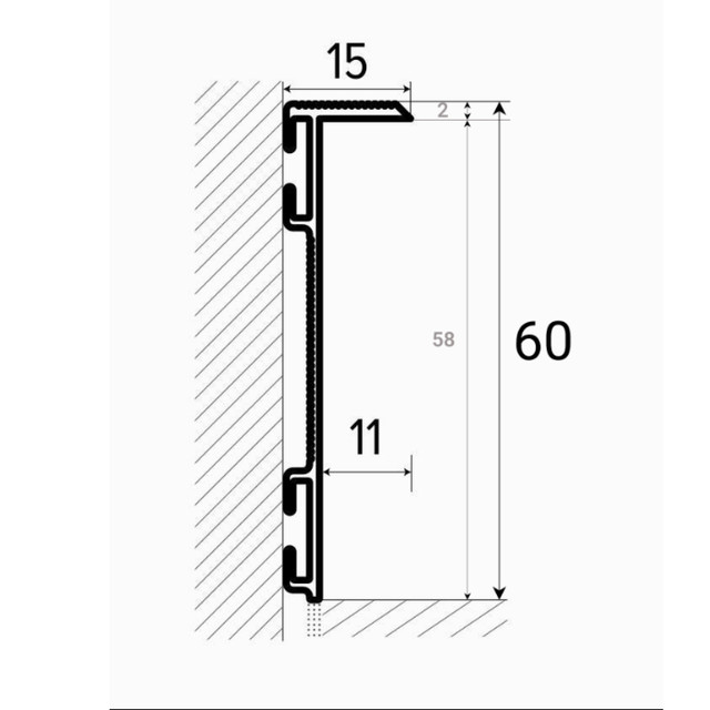 Купити Плінтус для прихованого монтажу зі вставкою МДФ 80 мм., ціна 342 ...