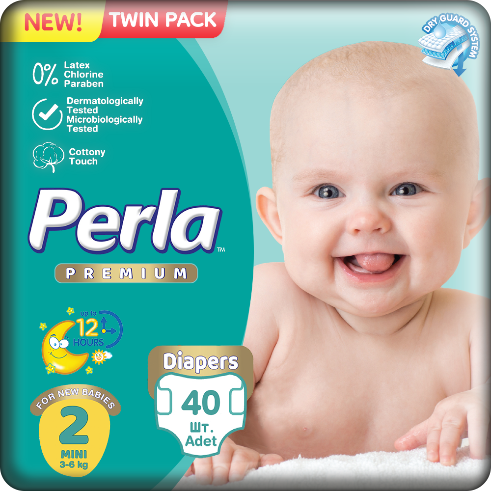 Купить Підгузки для дітей Perla Premium 2 Mini (3-6 kg) - 40 шт (1 ...