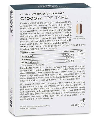 Купить Витамин C Bios Line Tre-Tard 24 таблетки, цена 714.61 ₴ — Prom ...