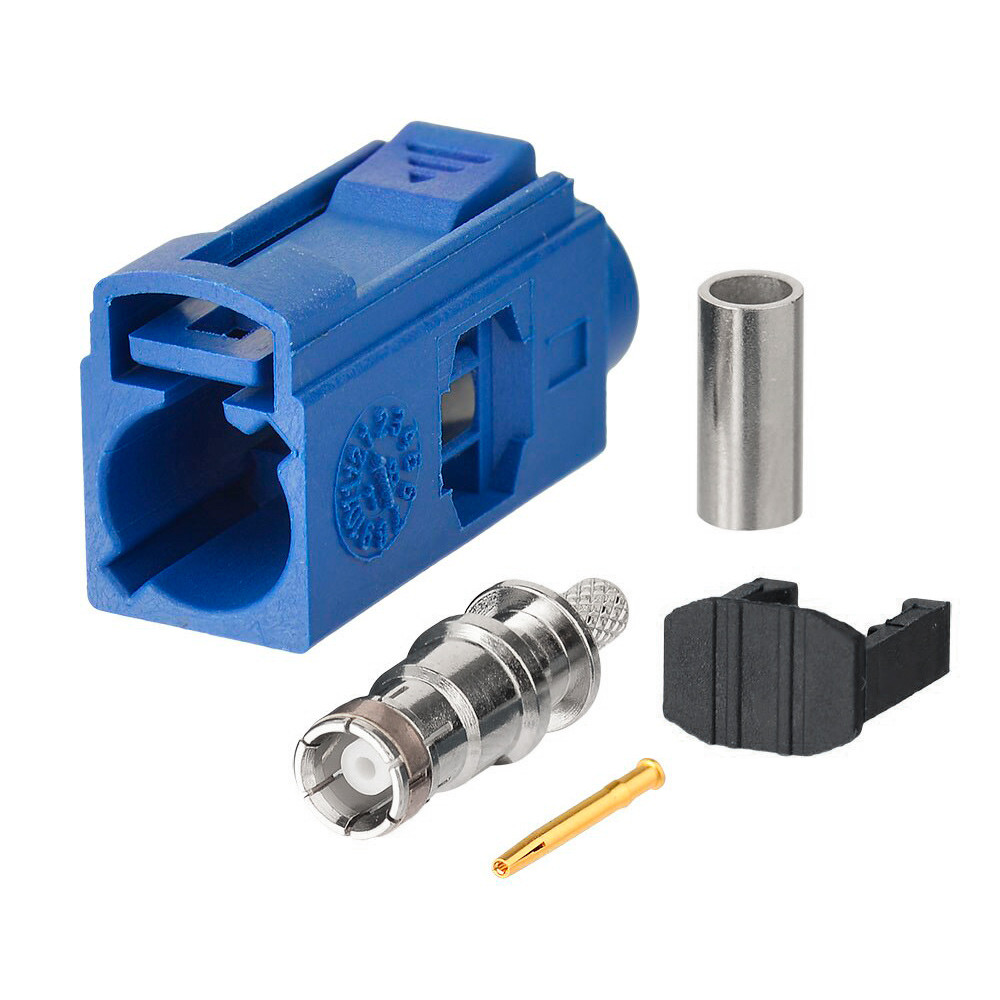 Антенний роз'єм FAKRA-C Female (мама) прямий обтискний під кабель RG ...