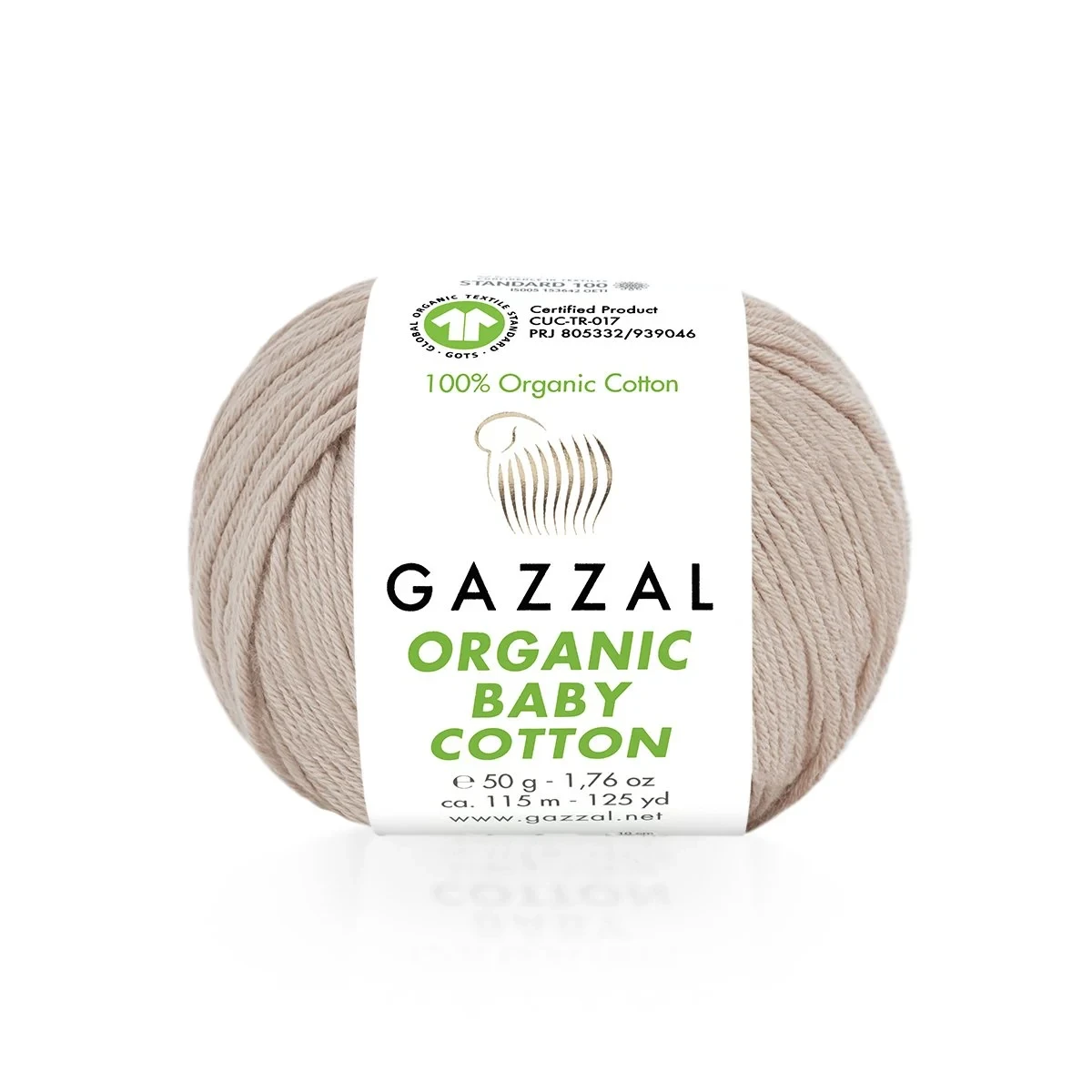 Gazzal ORGANIC BABY COTTON (Органик Бейби Коттон) № 416 Пудра (Пряжа ...