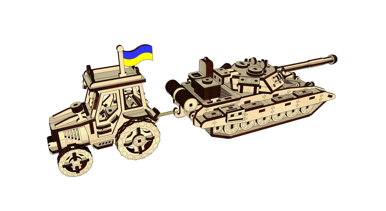 Деревянный Конструктор Украинский Фермер І Танк — Купить Недорого на ...