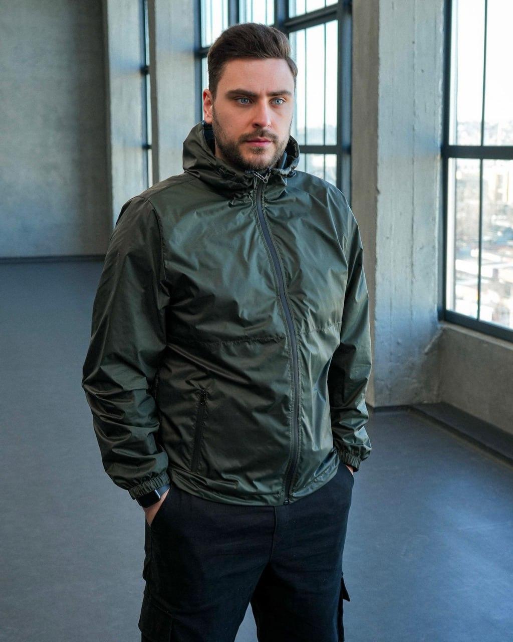 Купить Мужская ветровка стильная модная лёгкая цвета хаки, мужские ...