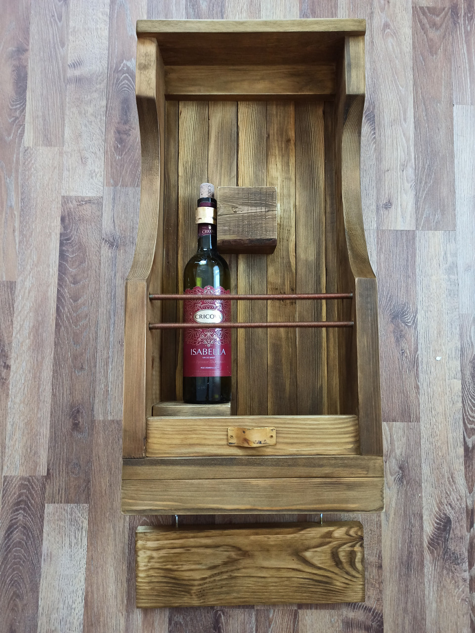 Купити Винна полиця для пляшок деревяна Унікальний дизайн ціна 2250 грн Prom Ua Id