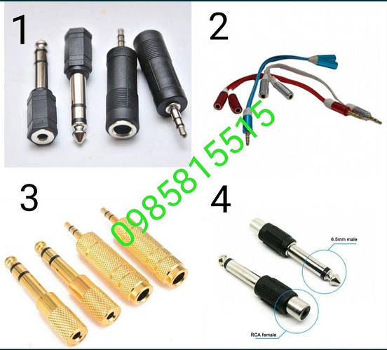 Купить Переходник Jack mini jack 6.5 на 3,5мм папа-мама RCAjack ...
