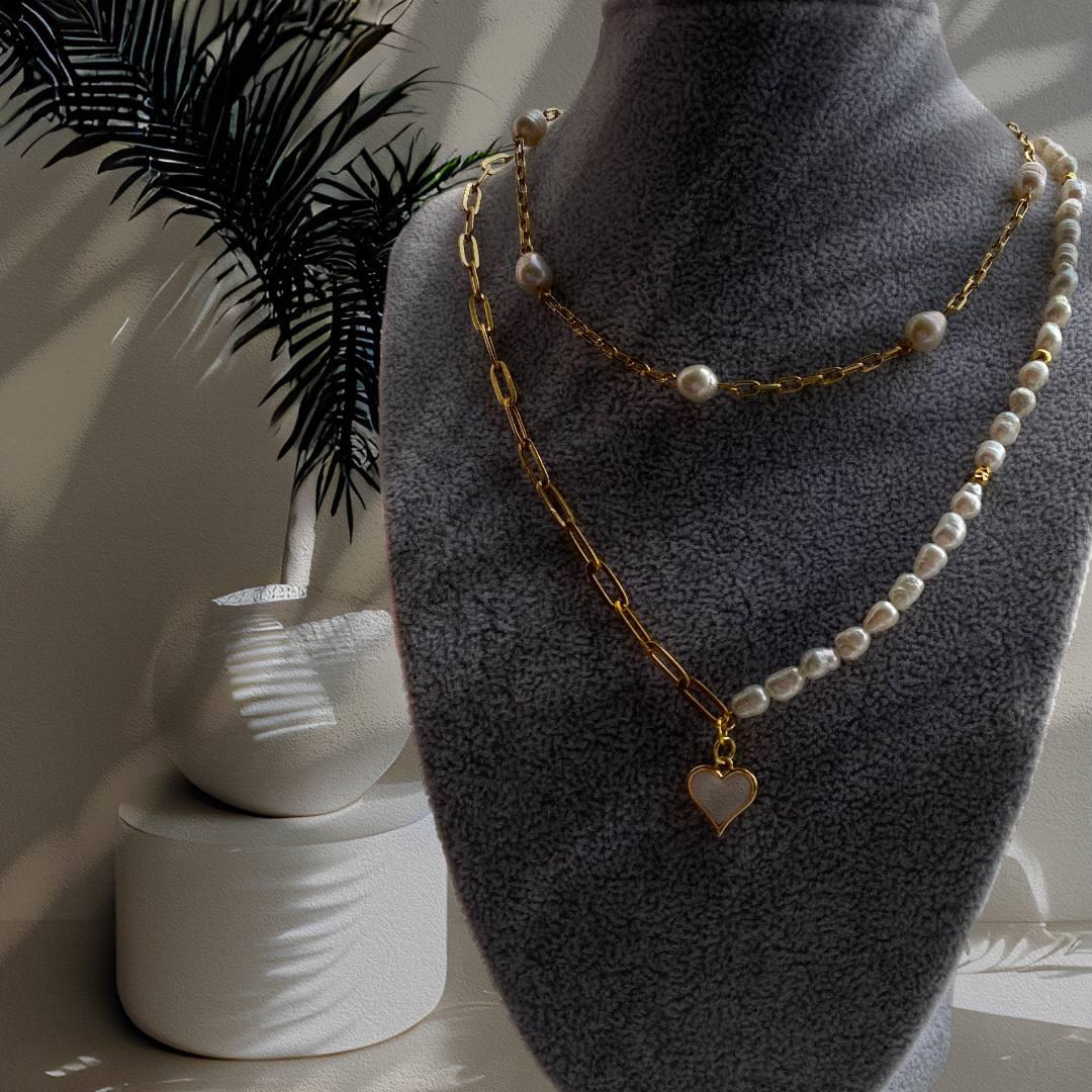 Купити Кольє із натуральних перлин та ланцюжка з кулоном ціна 1680 грн Prom Ua Id 1816756752