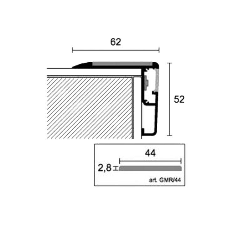Купити Алюмінієвий профіль для сходів Prolight Protect 126/L/F з Led ...