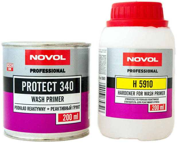 Купить Грунт реактивный 1:1 0.2 л NOVOL Protect 340 (отв. 5910 - 200 мл ...