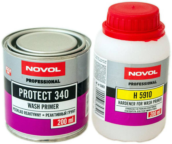 Купить Грунт реактивный 1:1 0.2 л NOVOL Protect 340 (отв. 5910 - 200 мл ...