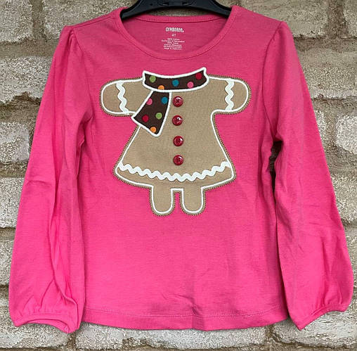 1, Реглан с аппликацией пряник Gymboree Размер 4Т Рост 99-107 см, цена ...