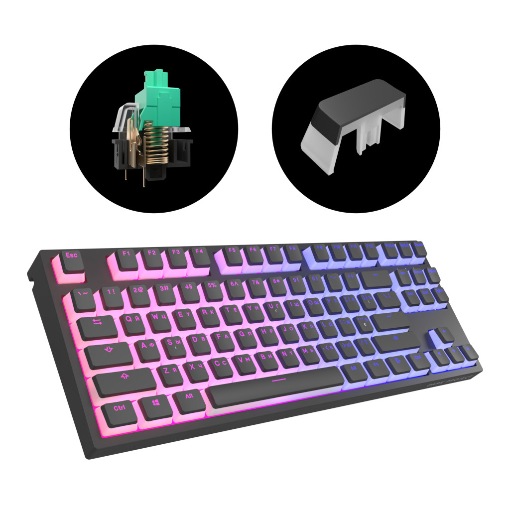 Купить Клавиатура Dark Project KD87A PBT Mechanical Gateron Cap Teal ...