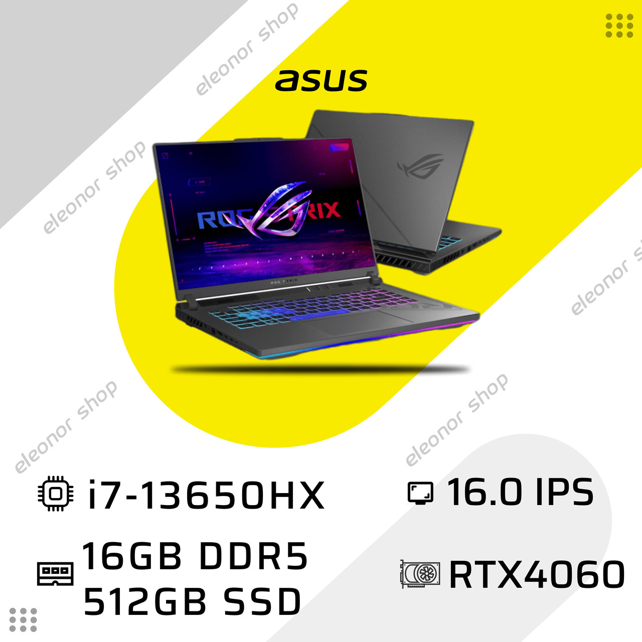 Asus Rog Strix G16 I7 13650hx16gb512 Rtx4060 240hz G614jv N4156 ноутбук Id1816757485 цена
