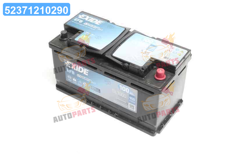 Купити Акумулятор 100Ah-12v Exide EFB (353х175х190), R, EN900 EL1000 ...