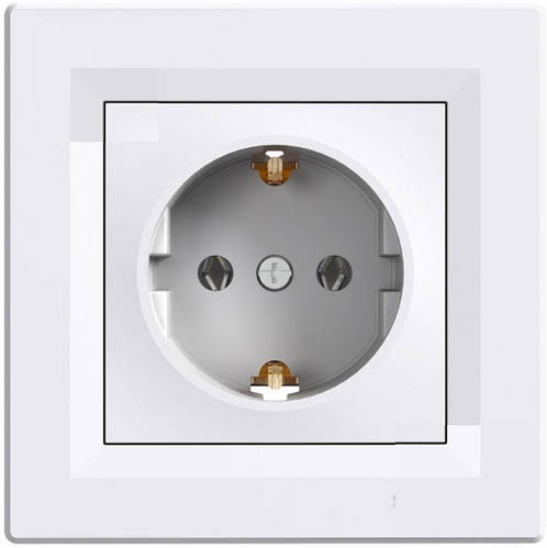 Розетка із заземленням Asfora Білий EPH2900121, ціна: 130 ₴, купити на Prom.ua