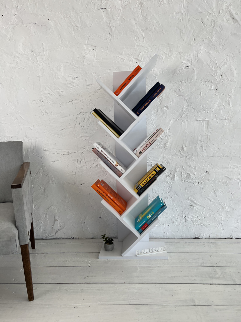 Полиця для книг у формі дерева підлогова полиця для дому з ДСП P 33 продаж ціна в Україні