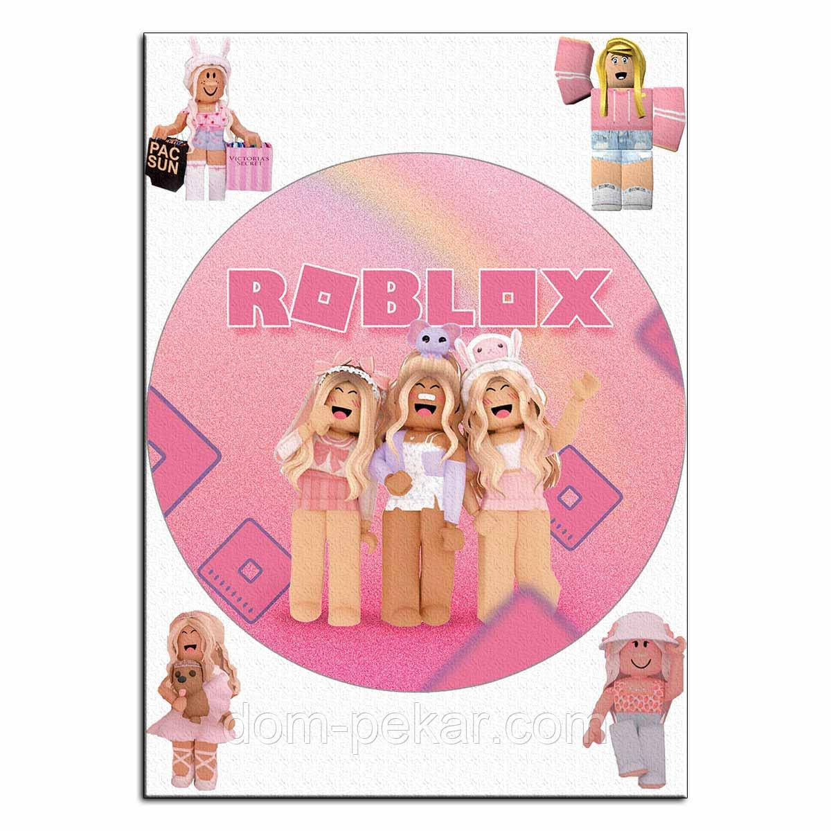 Роблокс 6 вафельна картинка для капкейків 6 см от интернет магазина «Домашний Пекарь с