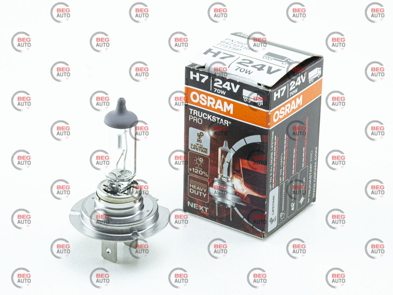 Купить Лампа Н7 24V 70 W Truckstar Pro +120% (OSRAM) (64215TSP-FS ...