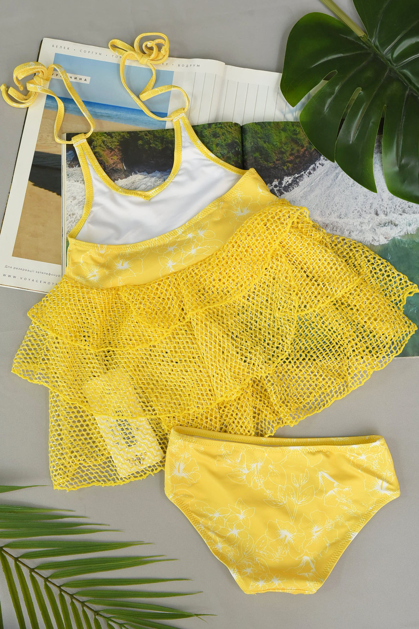 Купити Купальник дитячий жовтого кольору 156318P, ціна 199 грн - Prom ...