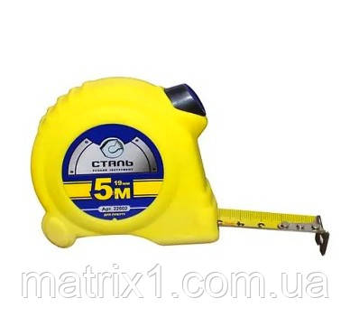 Рулетка 5 м х 19 мм пластиковый корпус, автостоп Сталь 22602: продажа ...