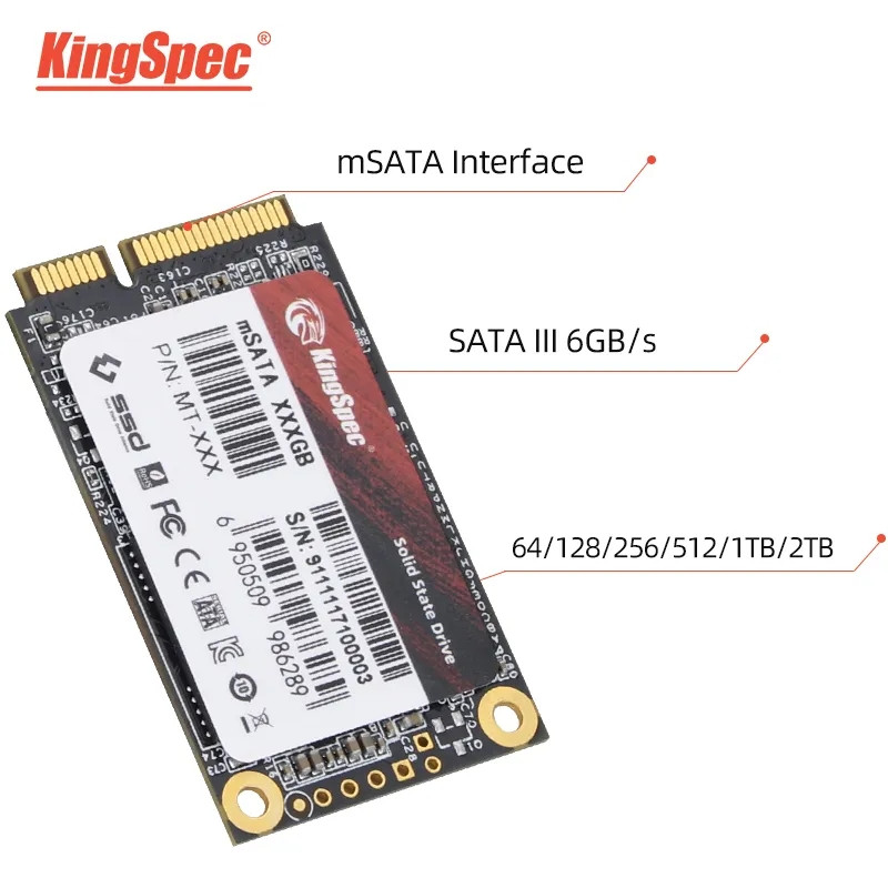 SSD накопичувач Kingspec 512Gb mSata диск MT-512 Гб ссд для ноутбука ...