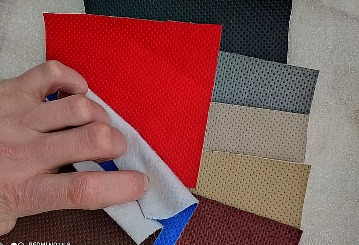 Купить Кожзам перфорация авто экокожа для перетяжки авто мебель ткань ...