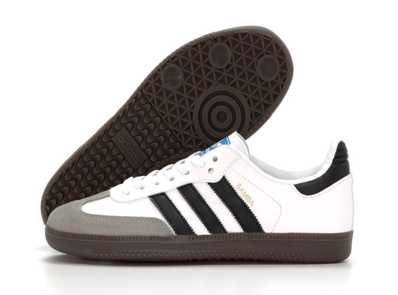 Купить Мужские кроссовки Adidas Samba og Gray White Обувь Адидас Самба ...